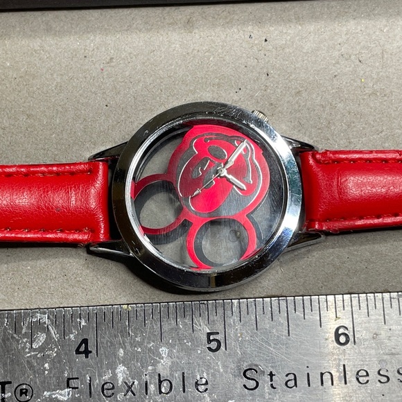 Disney | Accessories | Disney Mickey Mouse Face Red See Through Large ...